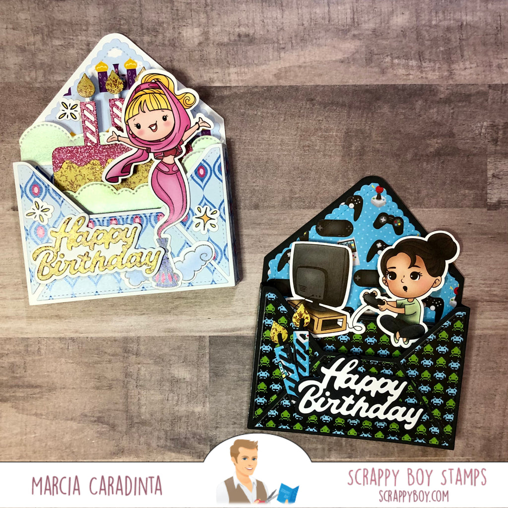 Happy Birthday Pop Up Envelope Assembly Tutorial with Scrappy Boy – The ...
